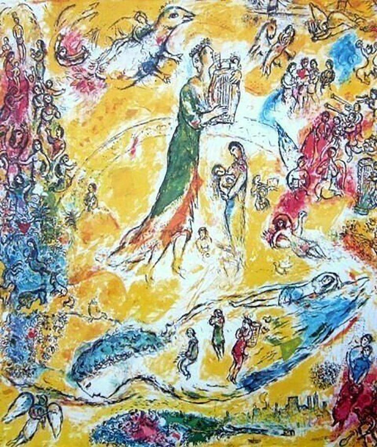 Signed Limited Edition Lithograph by Marc Chagall 'The Sorcerer of Mus ...